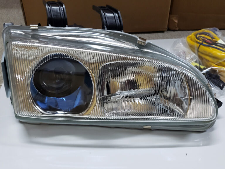 DENJI Gen-1 Projector Headlight Set Chrome/Blue Clear RHD - Civic EG/EJ ...