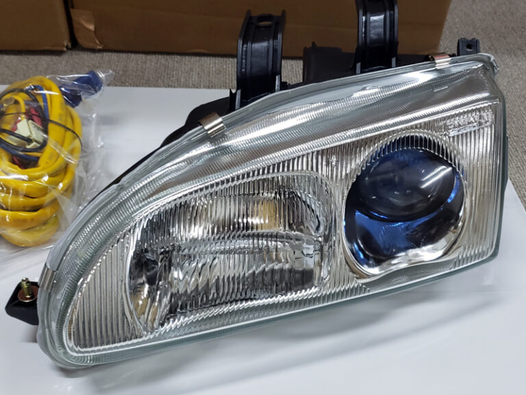 DENJI Gen-1 Projector Headlight Set Chrome/Blue Clear RHD - Civic EG/EJ ...